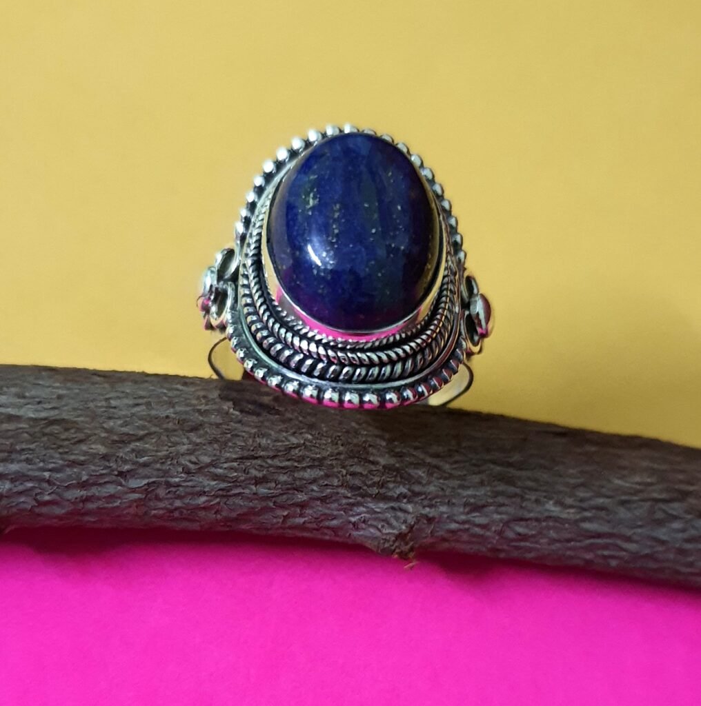 Indigo Spirit Natural Lapis Lazuli Gemstone Ring - GiViHa